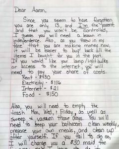 A note that a mother left on her disrespectful sons door is now going ...